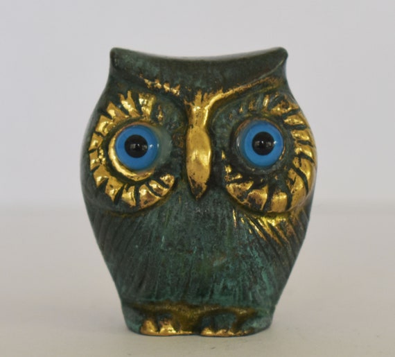 Sculpture Ancient Greece Owl of Wisdom and Intelligence pure bronze ...