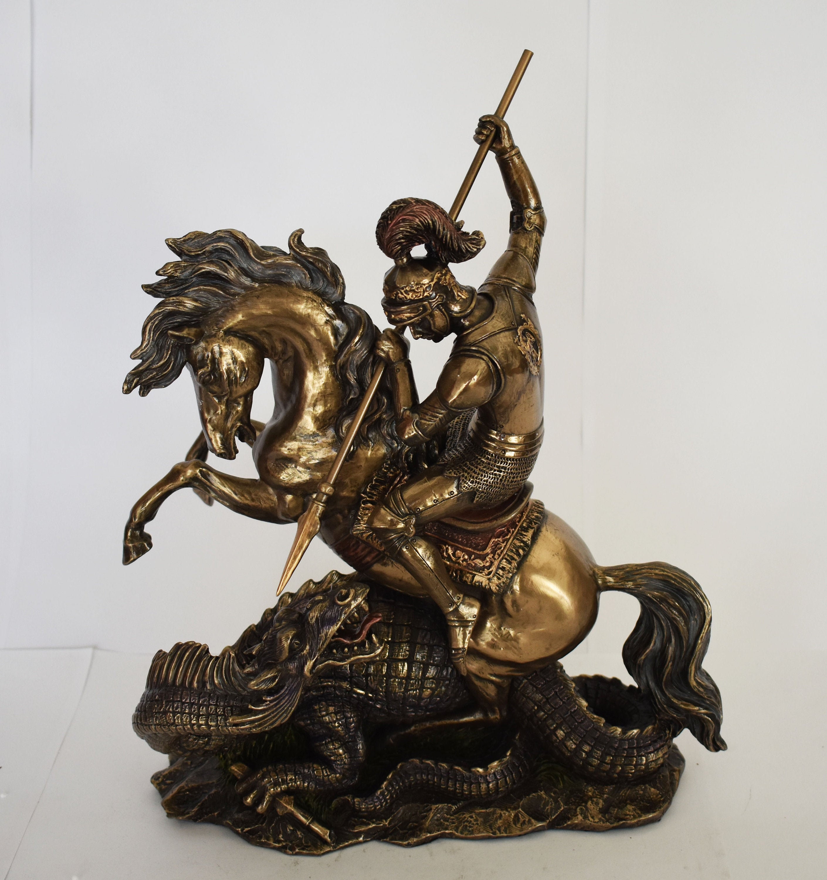 Saint George and the Dragon Legend Rescues the Princess as - Etsy