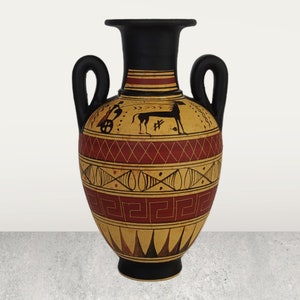 Ancient Greek Vessel - Geometric Period - 900-700 BC - Man on Chariot ...