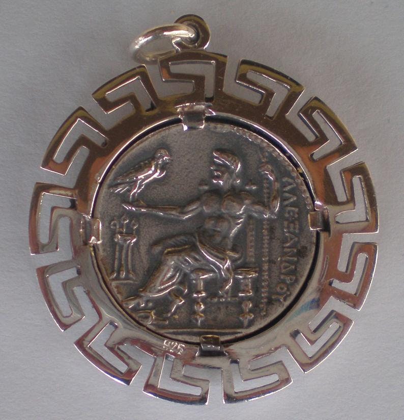 Alexander the Great Macedonian King Hercules Coin Pendant - Etsy