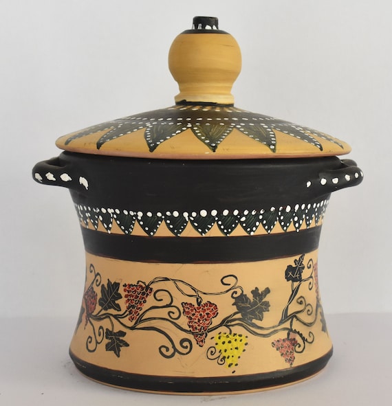 Ancient Greek Pyxis Bunches of Grapes Symbol of Dionysus | Etsy