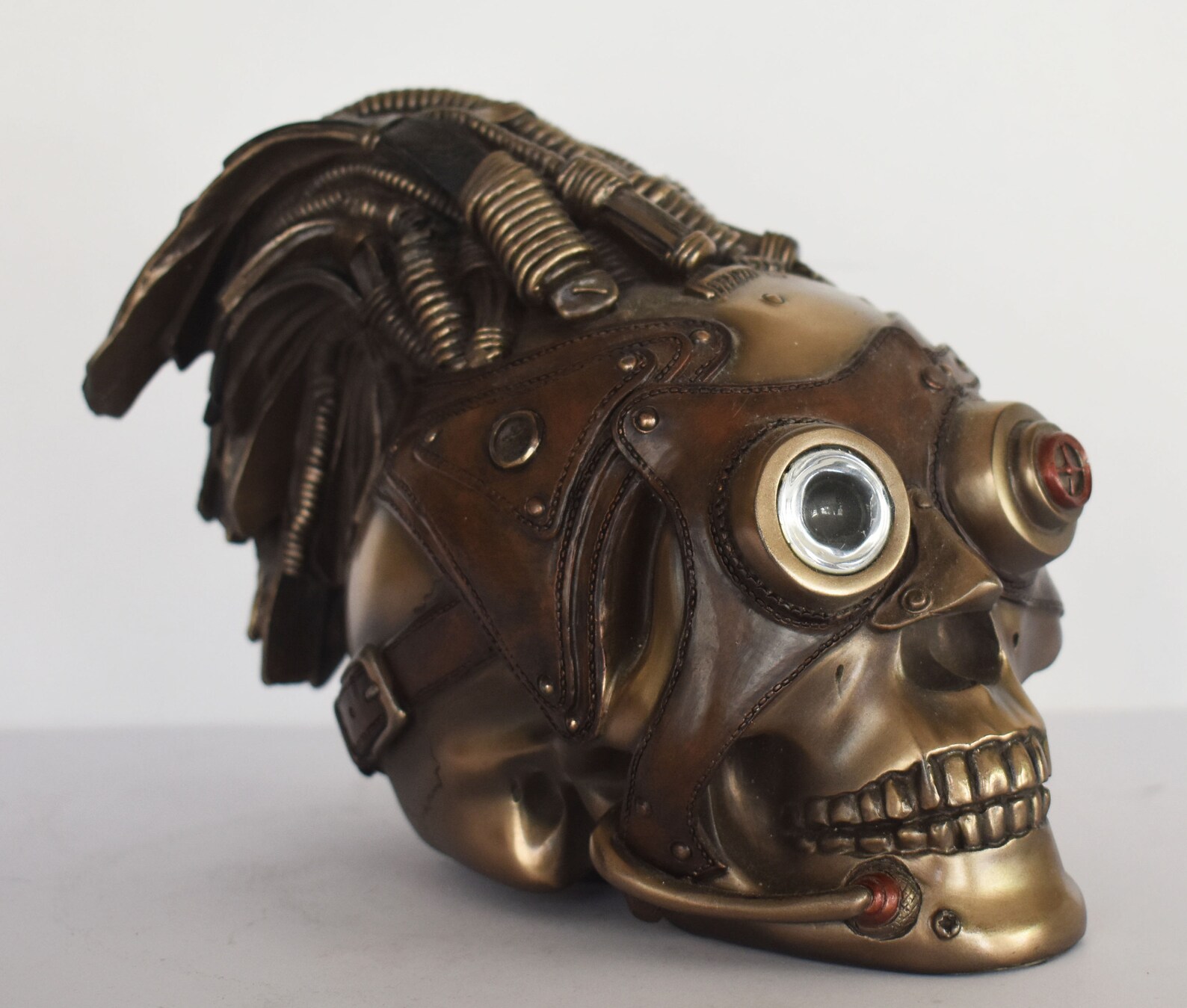 Scull Steampunk Modern Art Decoration Cold Cast Bronze - Etsy