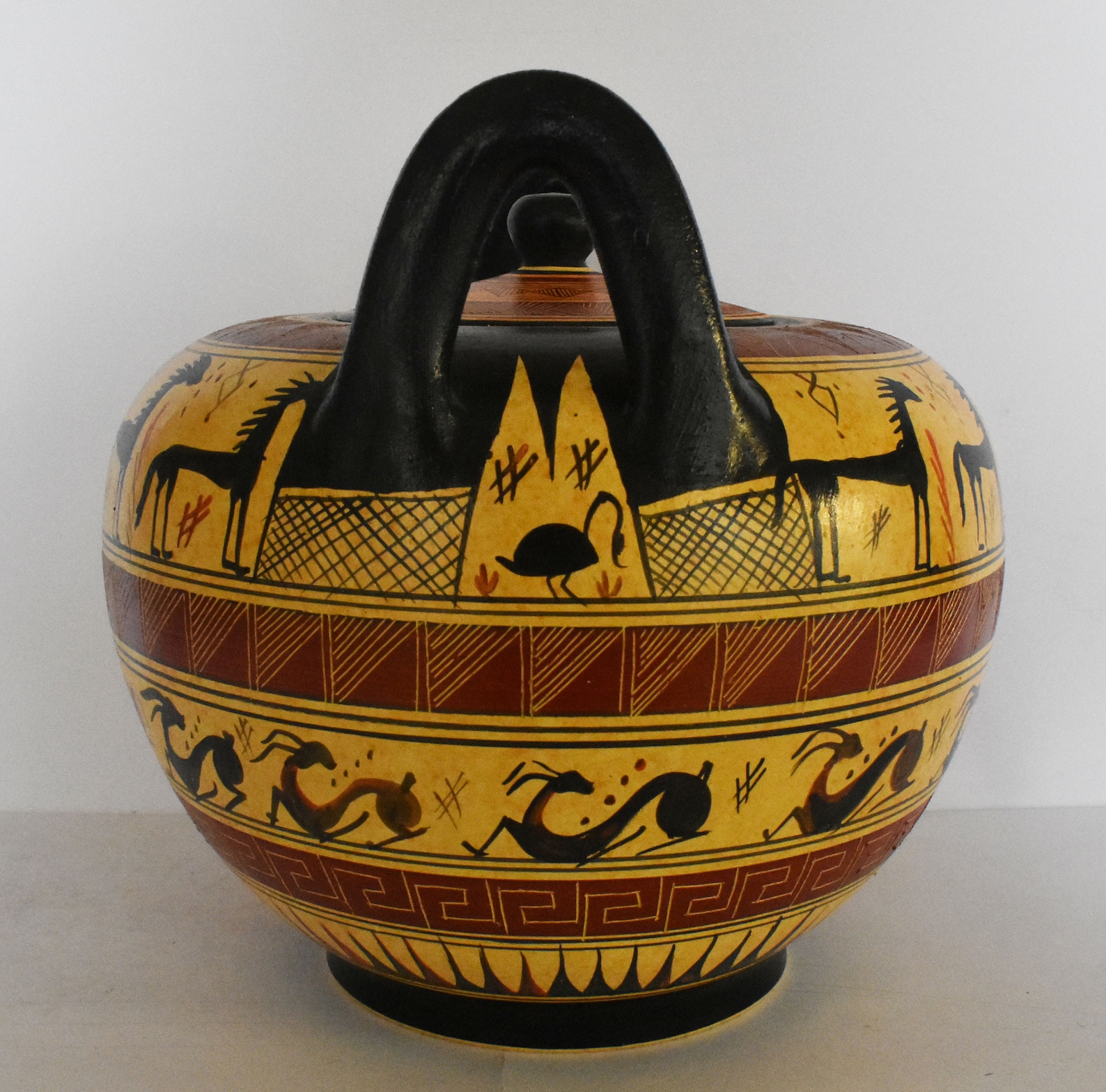 Geometric Period Vessel Animals and Meander Design Ceramic - Etsy