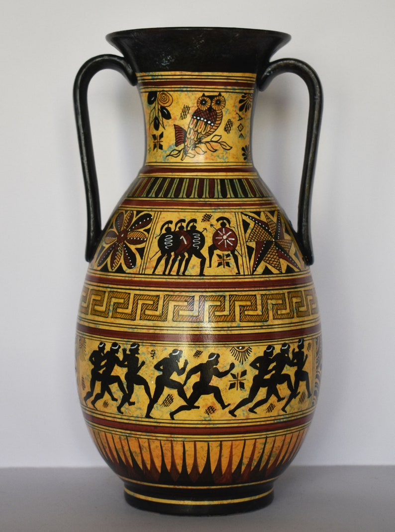 Ancient Greek Vase Warriors Marathon Runnerschariot | Etsy