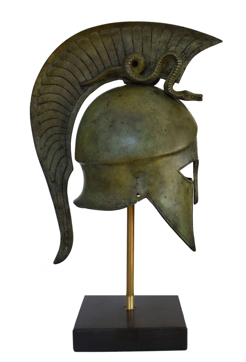 Ancient Greek Spartan Corinthian Helmet Snakes Motif | Etsy