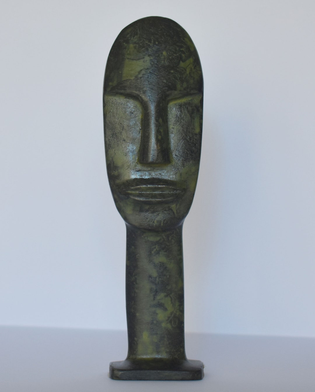 Cycladic Male Bust - Figure From Keros Island - Pure Bronze Statue - Etsy