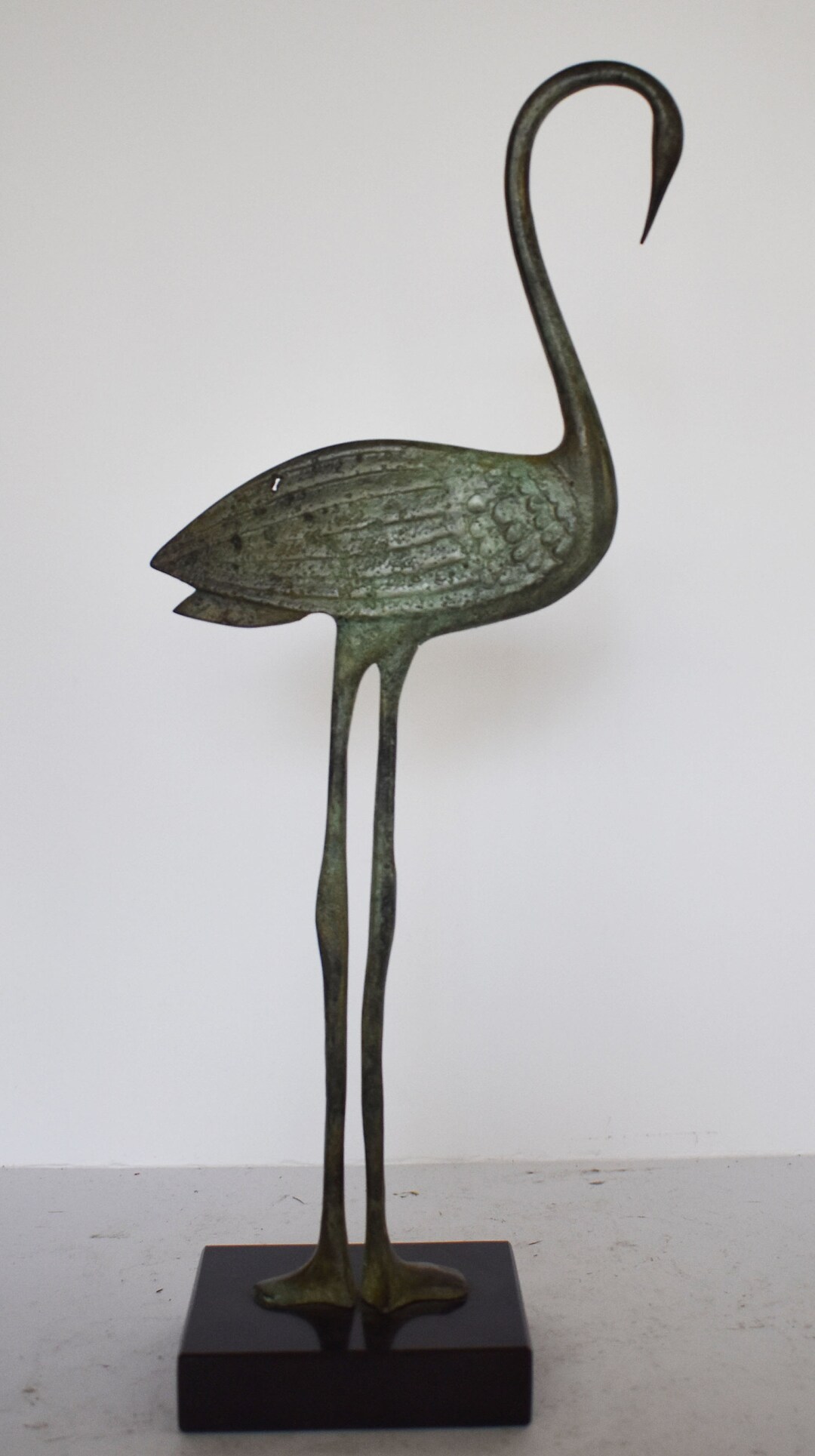 Ancient Greek Stork - Pure Bronze Sculpture - Marble Base - Symbol of ...