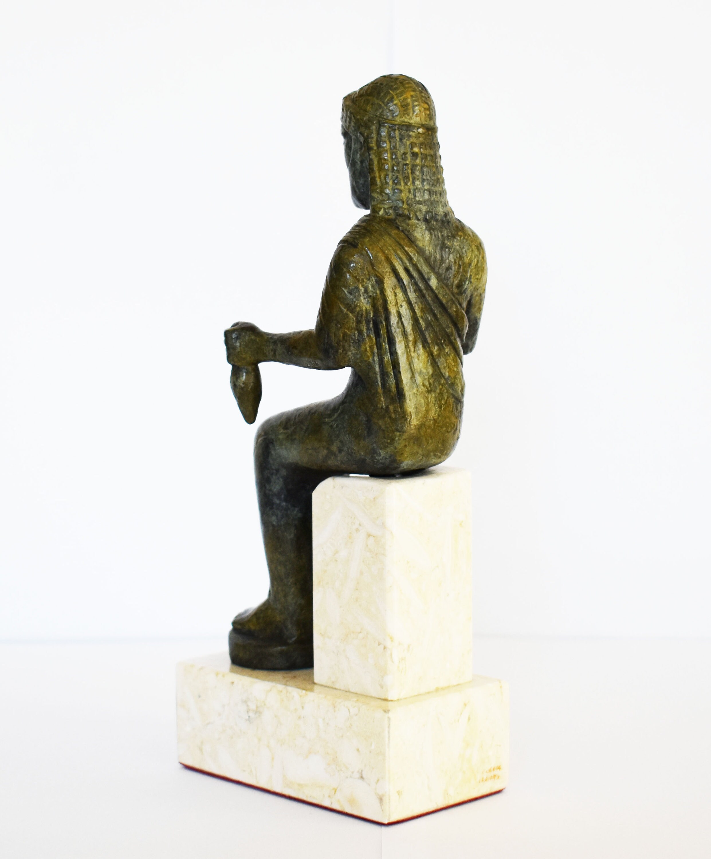 Zeus Lykaios -enthroned, Holds the Thunderbolt - From Lycosura, the ...