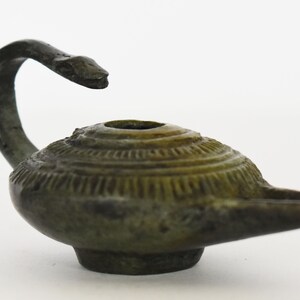 Bronze Oil Lamp - Octopus Design With Snake - Ancient Greek ...