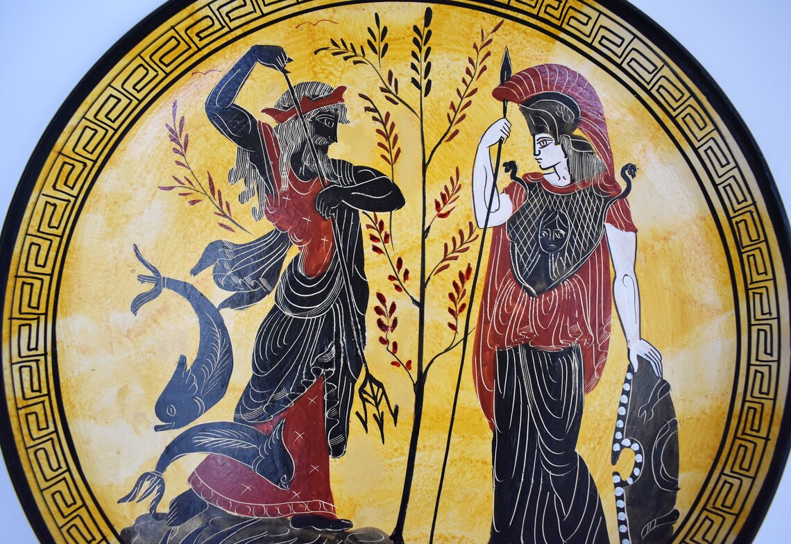 Athena and Poseidons Contest for Athens Ancient Greek - Etsy