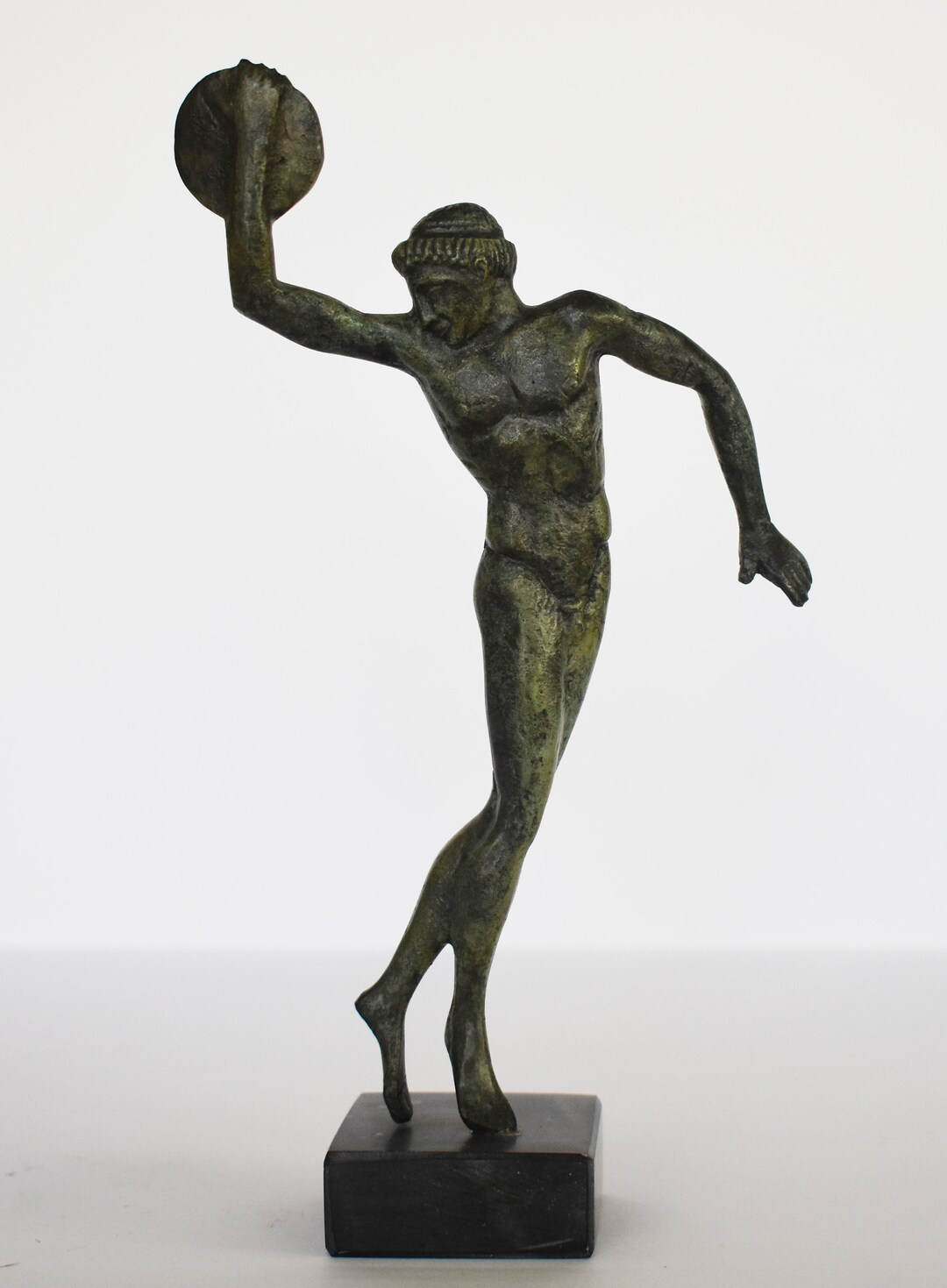 Discobolus Discus Thrower Marble Base Pure Bronze Sculpture - Etsy