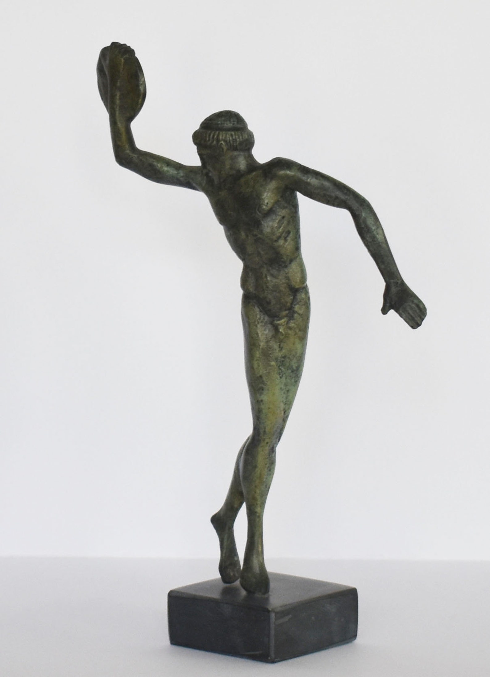 Discobolus Discus Thrower Marble Base Pure Bronze - Etsy