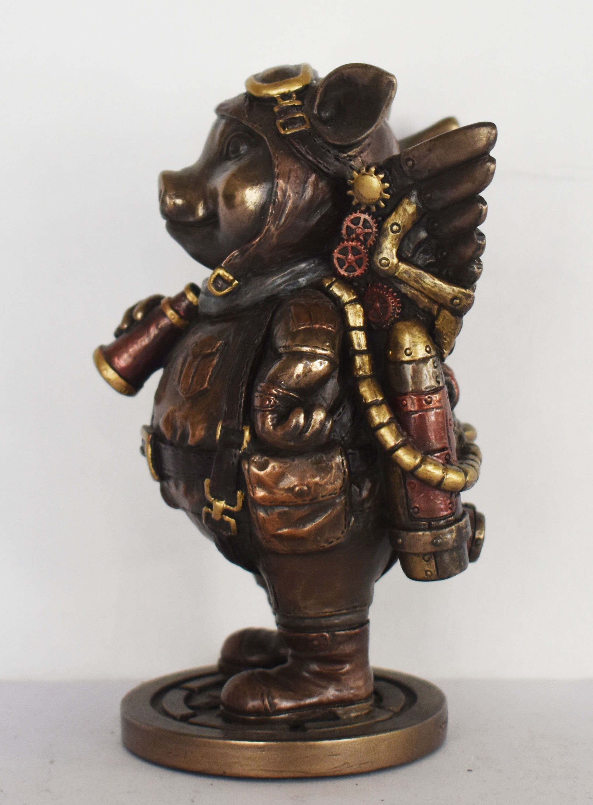 Pig Statue Explorer Steampunk Modern Art Decoration | Etsy