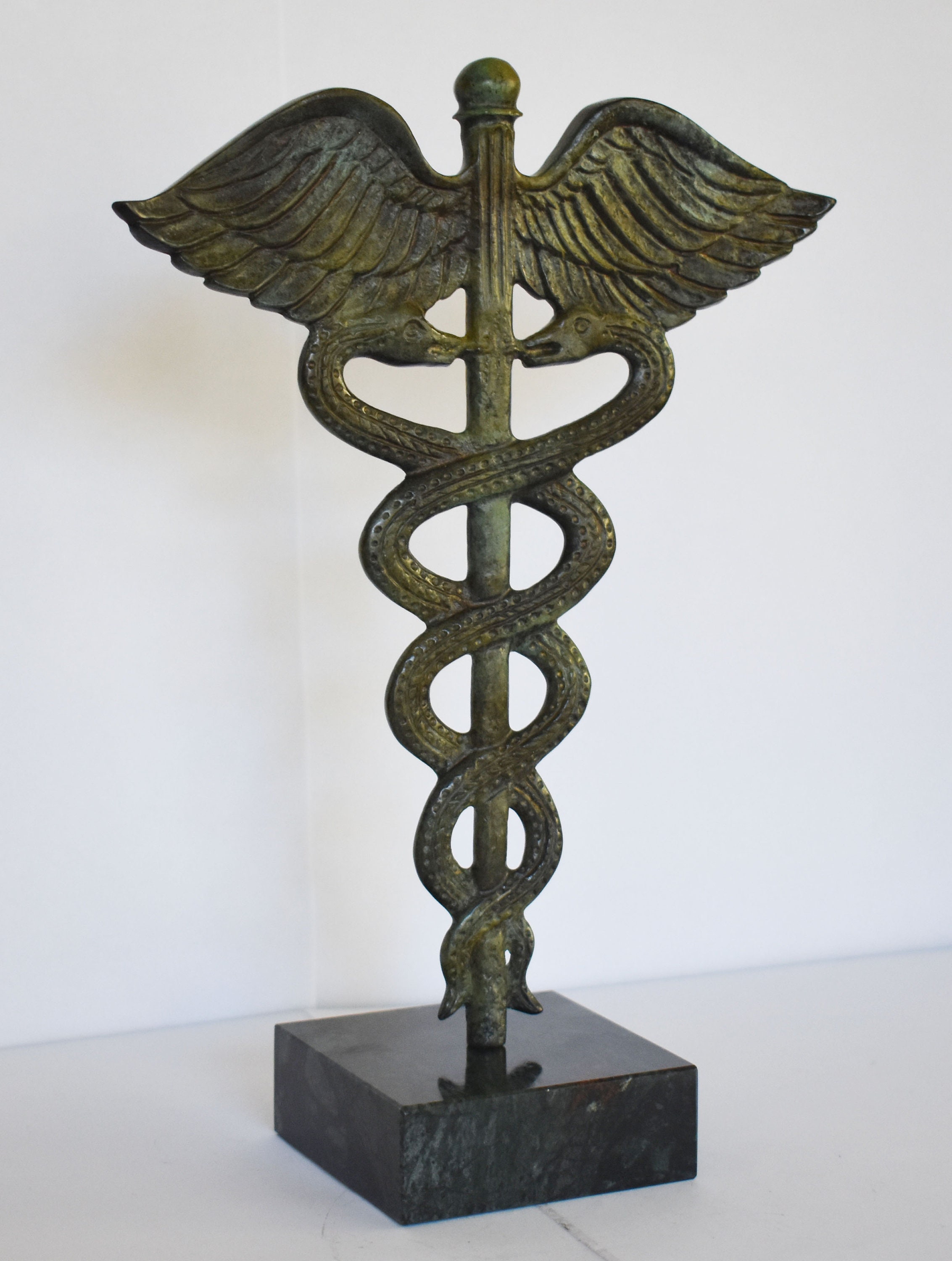 Caduceus Symbol of God Hermes Mercury Short Staff Entwined - Etsy