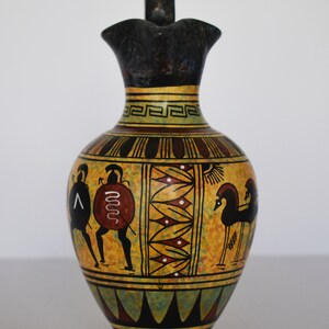 Ancient Greek Vase - Warriors and Chariot - Miniature Ceramic Piece ...