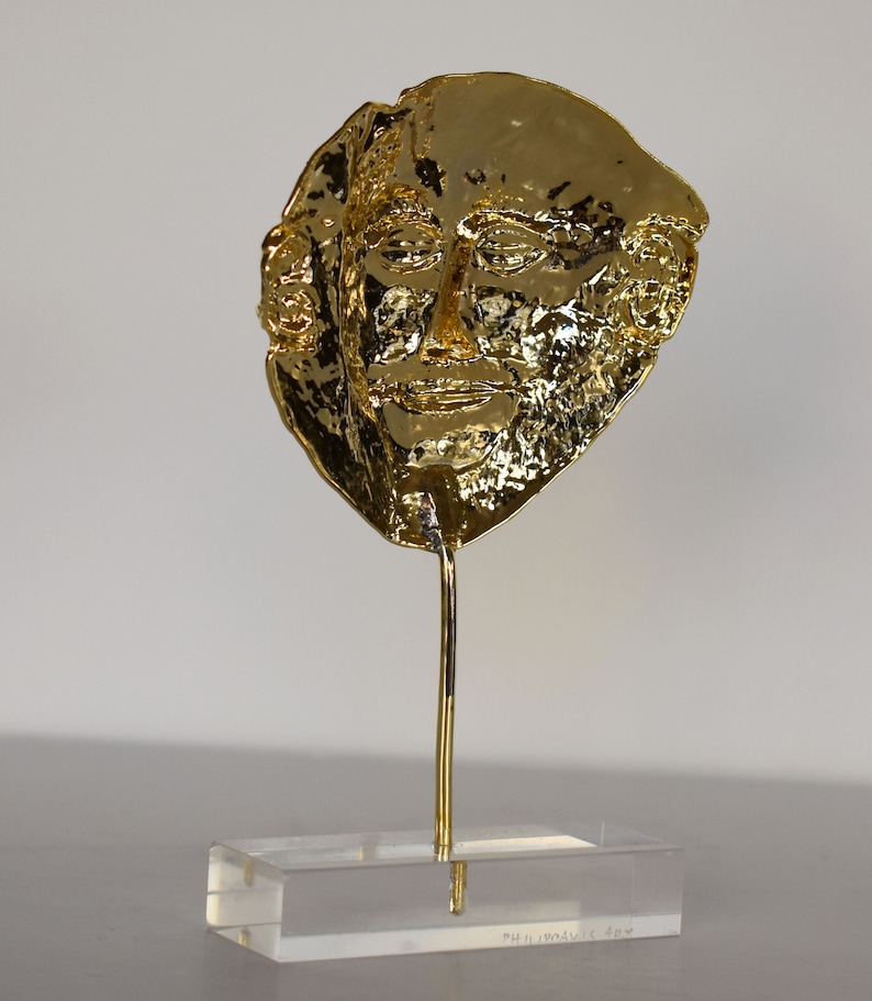 Mask of Agamemnon Mycenaean King Funeral Mask Replica - Etsy