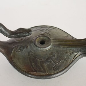 Oil Lamp Snake Design Ancient Erotic Scenes Museum Reproduction Ceramic ...