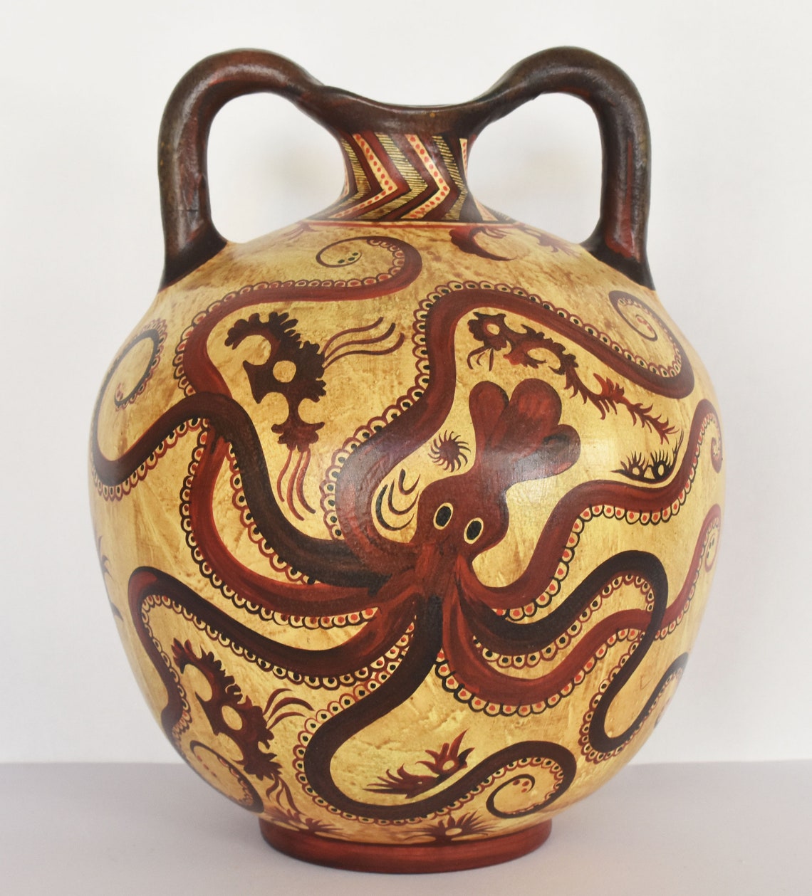 Octopus Flask Kamares Ware Jug Minoan New Palace Period | Etsy