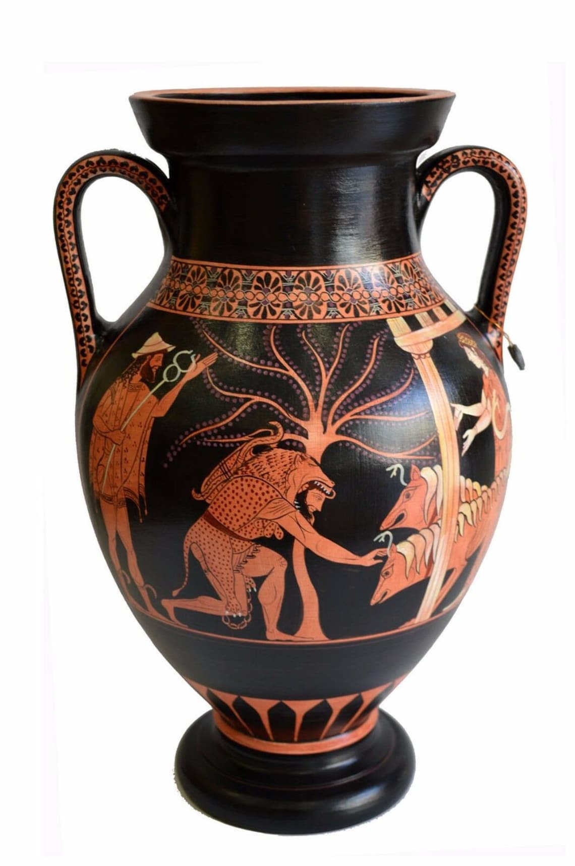 Hercules and Cerberus Red Figure Amphora Vase Museum | Etsy