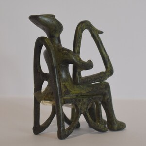 Cycladic Male Harp Player - Figure From Keros Island - Pure Bronze ...