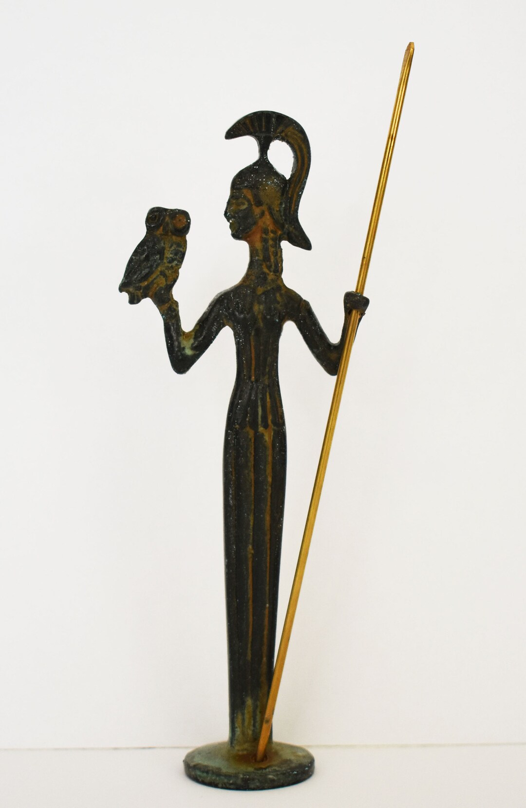 Athena Minerva With Owl and Spear - Greek Roman Goddess of Wisdom ...