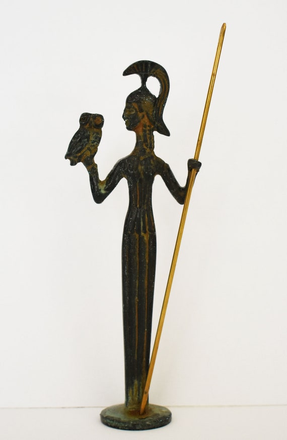 Athena With Owl And Spear
