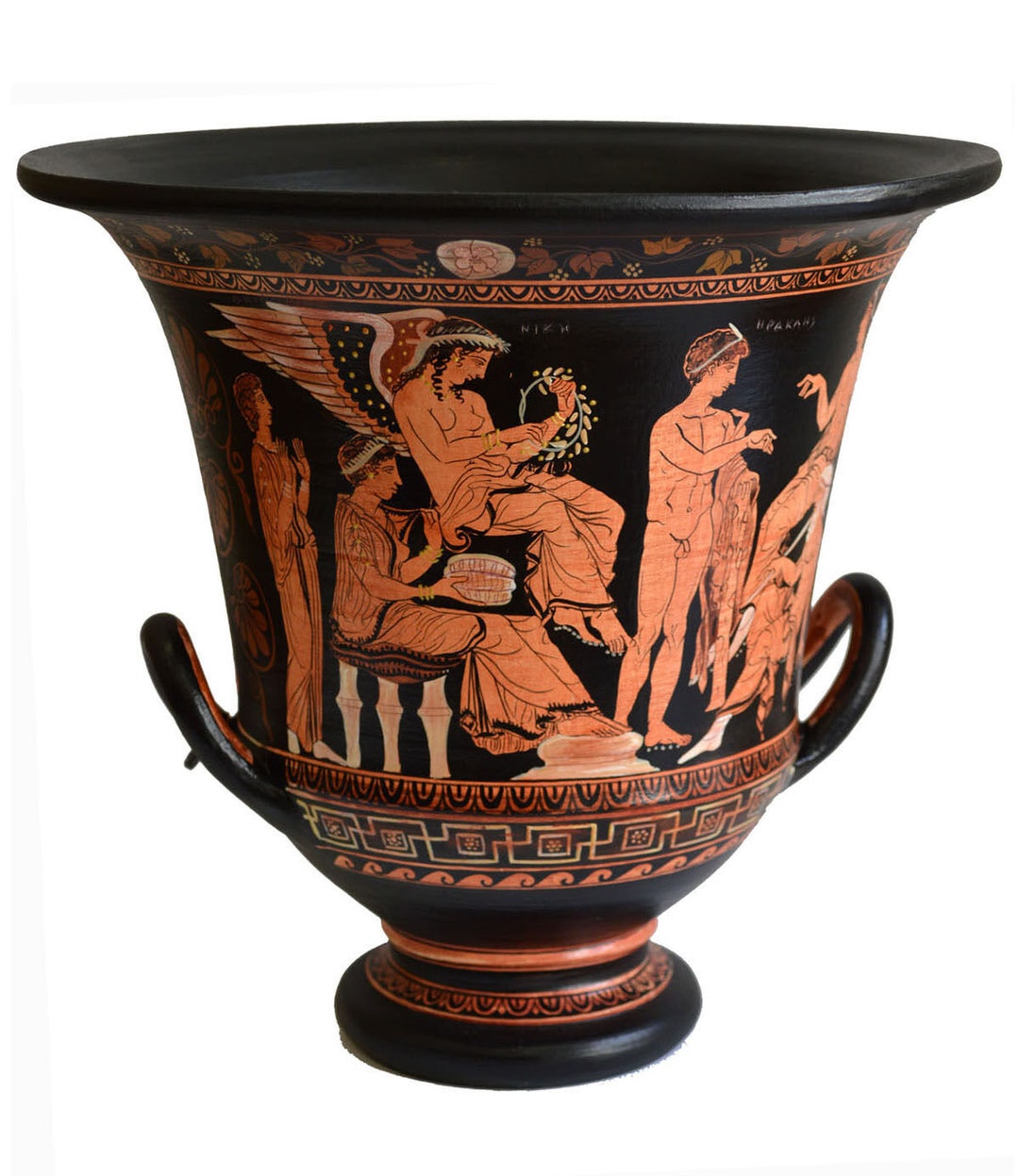 Hercules, Goddess Athena, Achilles,hector, Nike- Red Figure Krater - Etsy