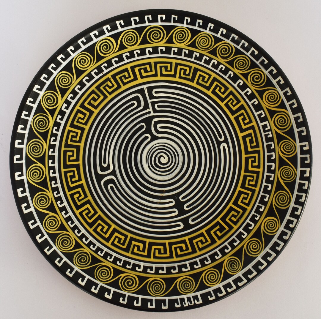 Ceramic Plate Inspired of Many Different Ancient Greek Motives and ...