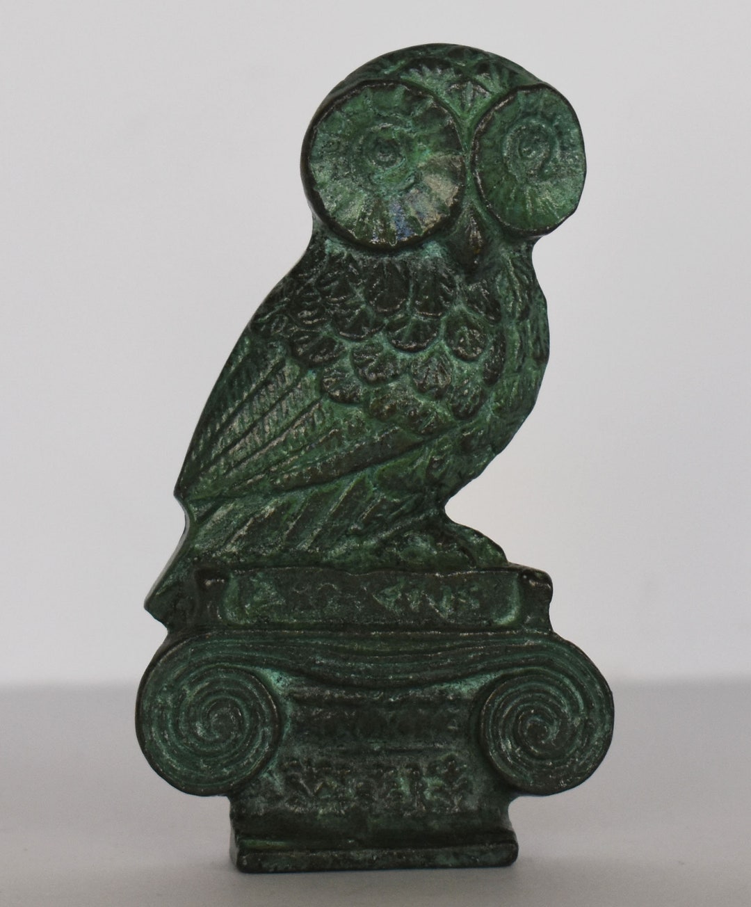 Athenian Owl on Ionic Column Symbol of Wisdom Ancient Greek ...