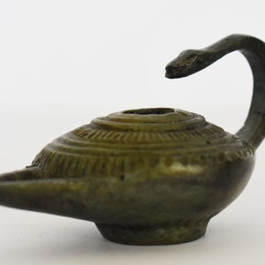 Bronze Oil Lamp - Octopus Design With Snake - Ancient Greek ...