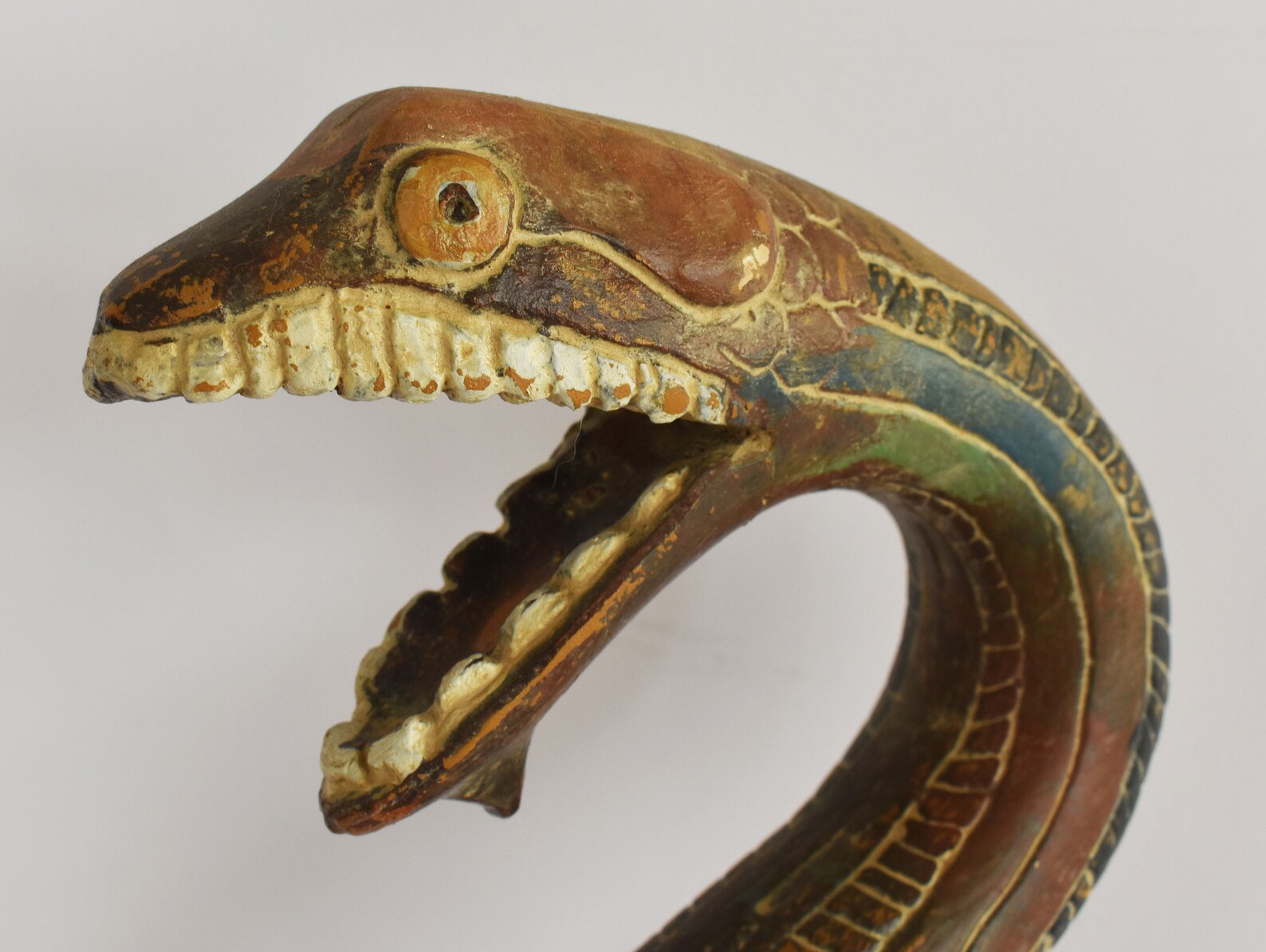 Greek Polychrome Head of a Serpent - 6th Century BC.- Athens ...