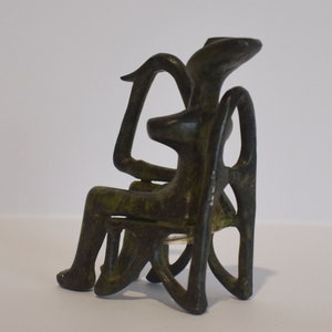 Cycladic Male Harp Player - Figure From Keros Island - Pure Bronze ...