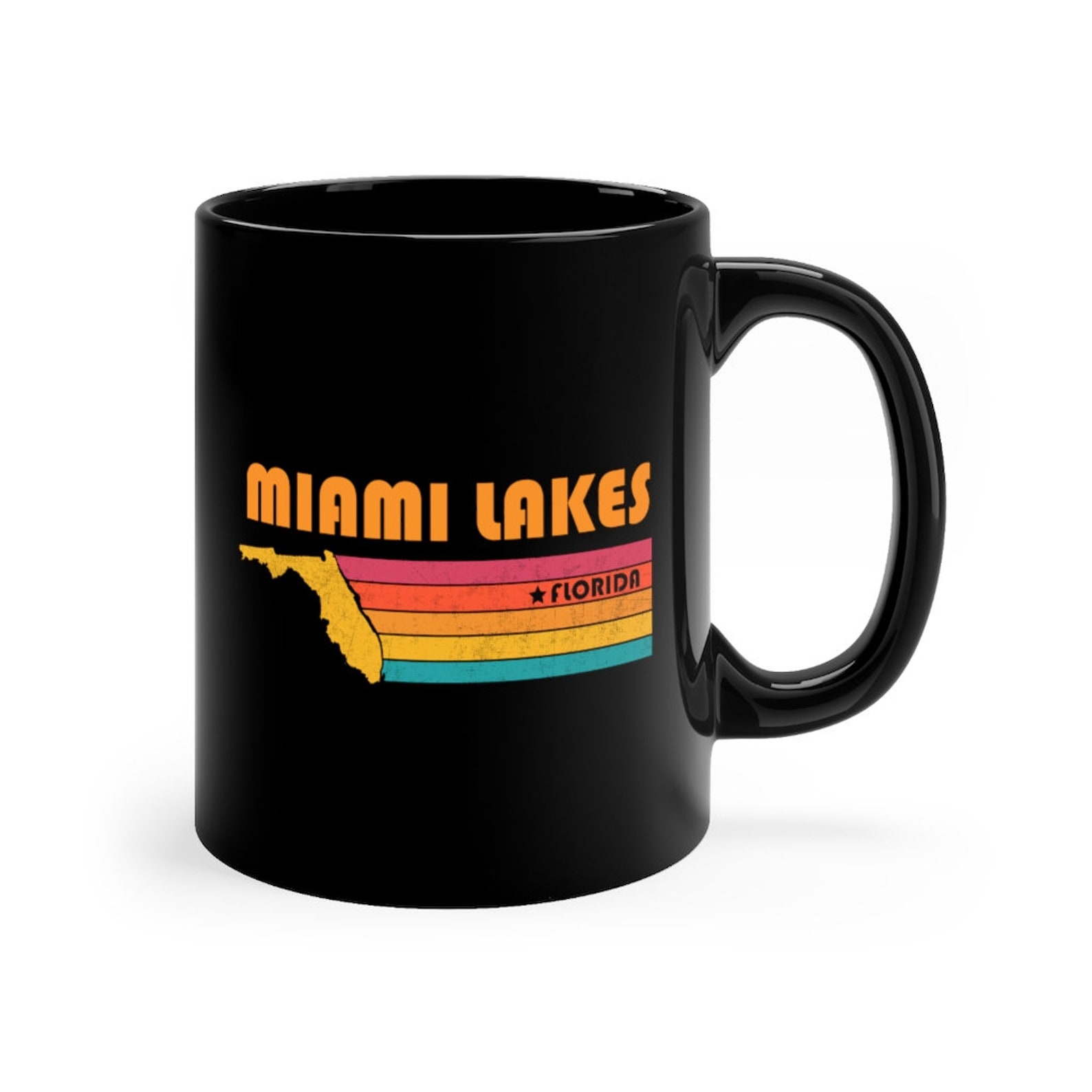 Miami Lakes Mug Florida Coffee Mug City Retro Gift Idea | Etsy