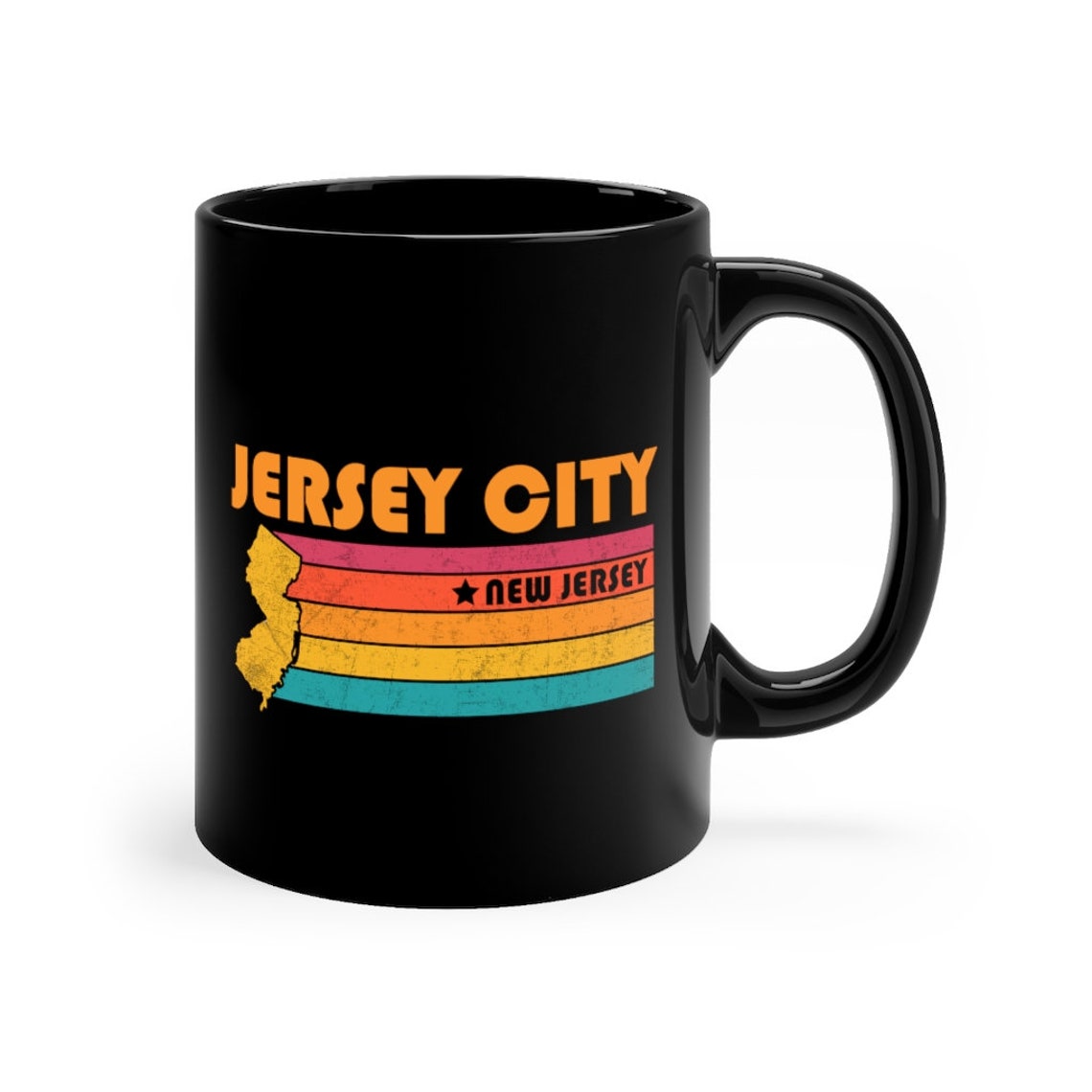 Jersey City Mug New Jersey Coffee Mug City Retro Gift Idea Tourist Cup ...