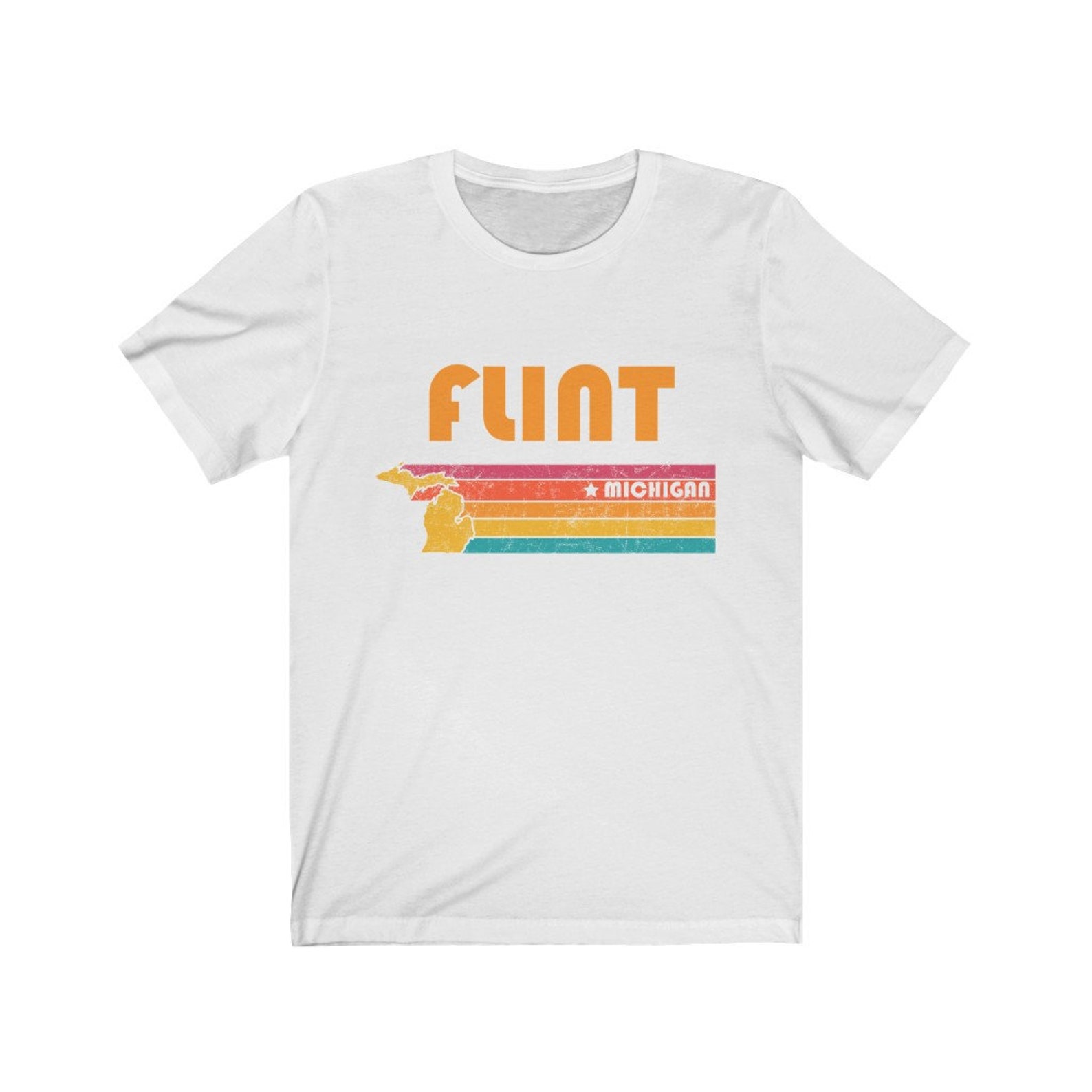 Flint Shirt Michigan Tshirt City Retro Gift Idea Tourist Tee - Etsy