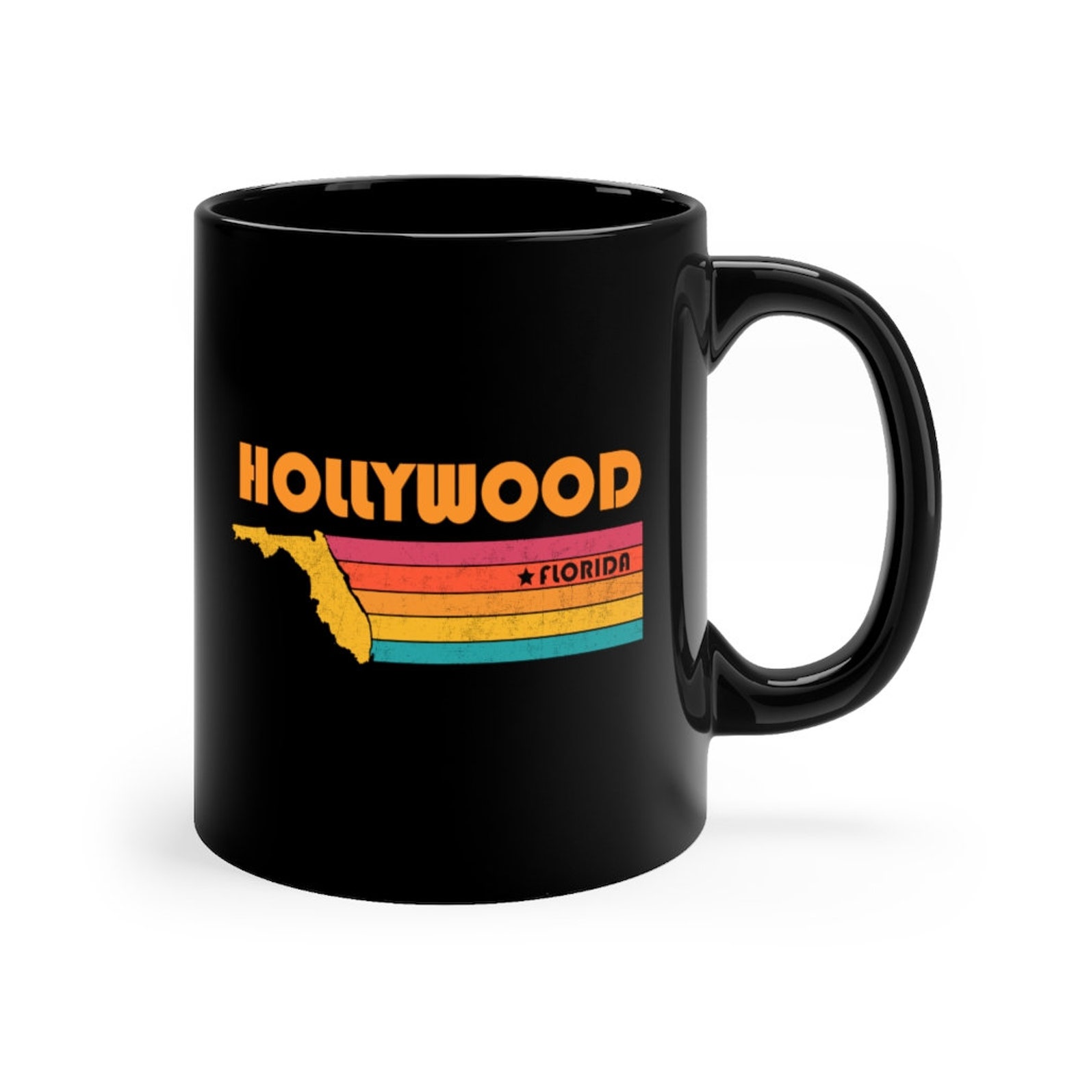 Hollywood Mug Florida Coffee Mug City Retro Gift Idea Tourist Cup ...