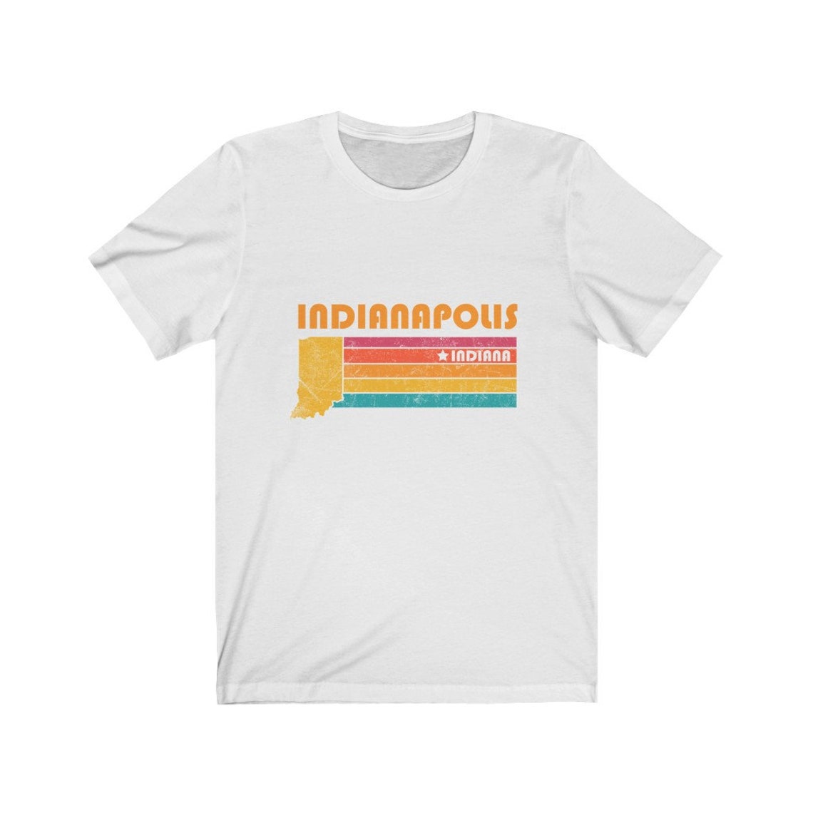 Indianapolis Shirt Indiana Tshirt City Retro Gift Idea Tourist Tee ...