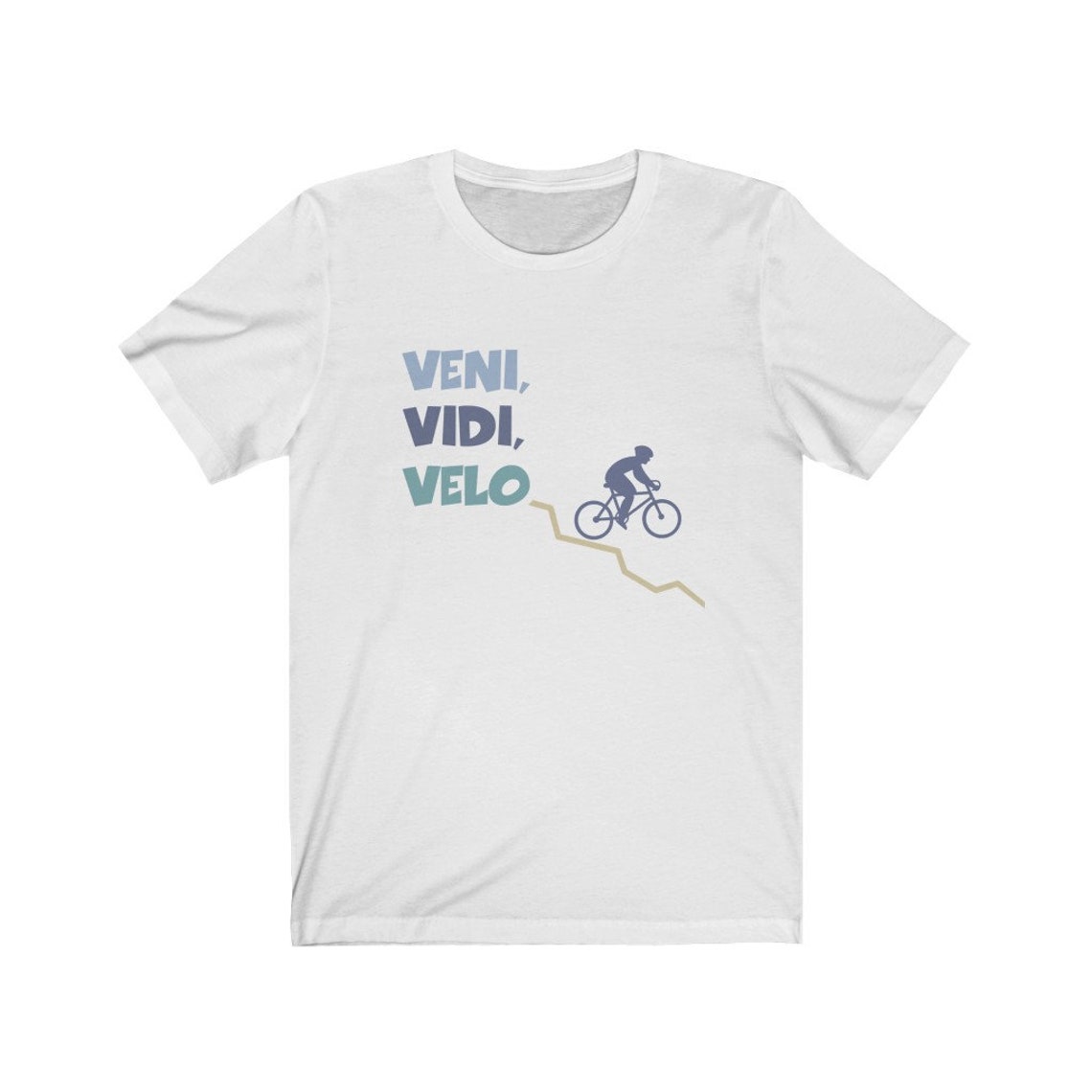 Veni Vidi Velo Shirt Funny Cycling T-shirt Cyclist Birthday Gift Bike ...