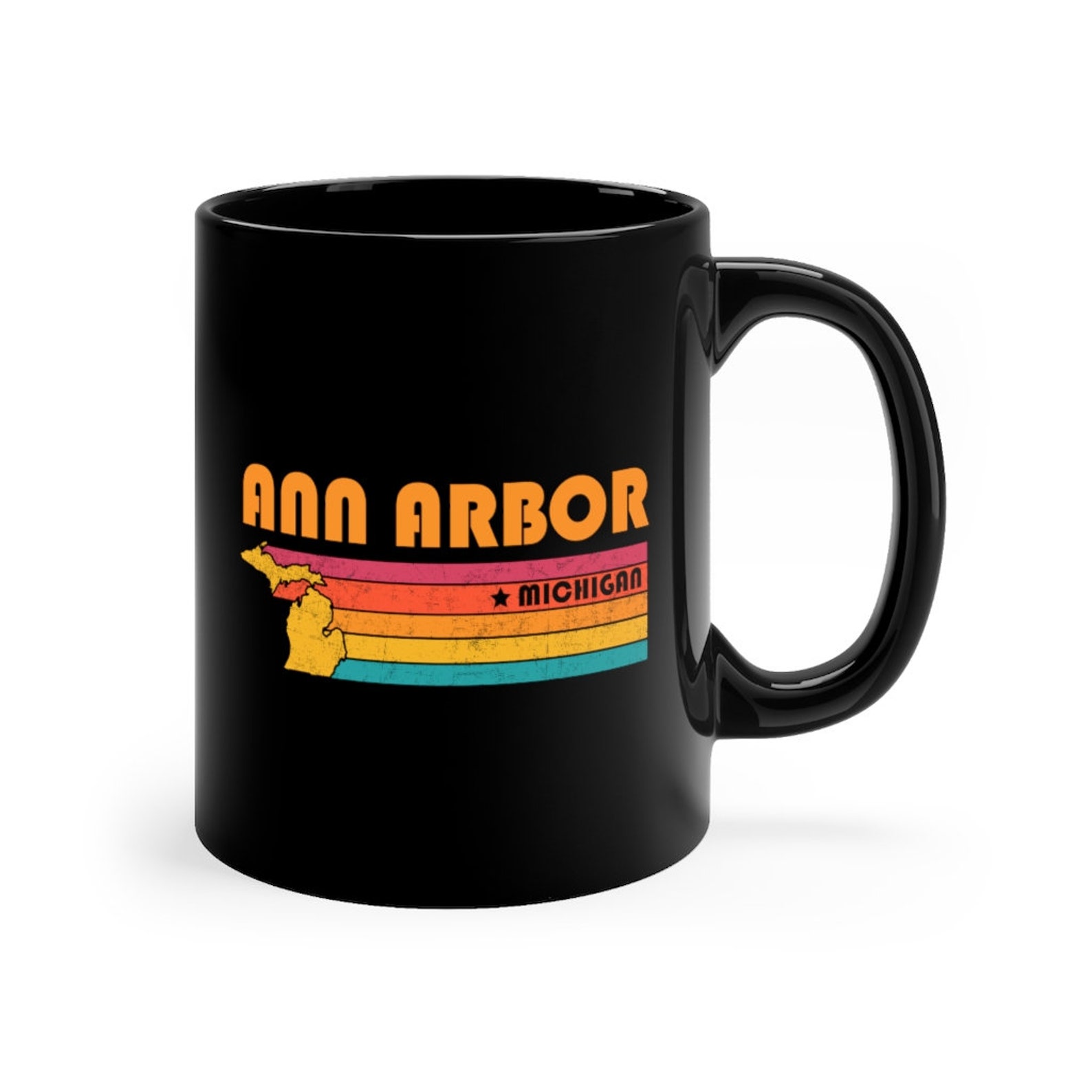 Ann Arbor Mug Michigan Coffee Mug City Retro Gift Idea Tourist - Etsy