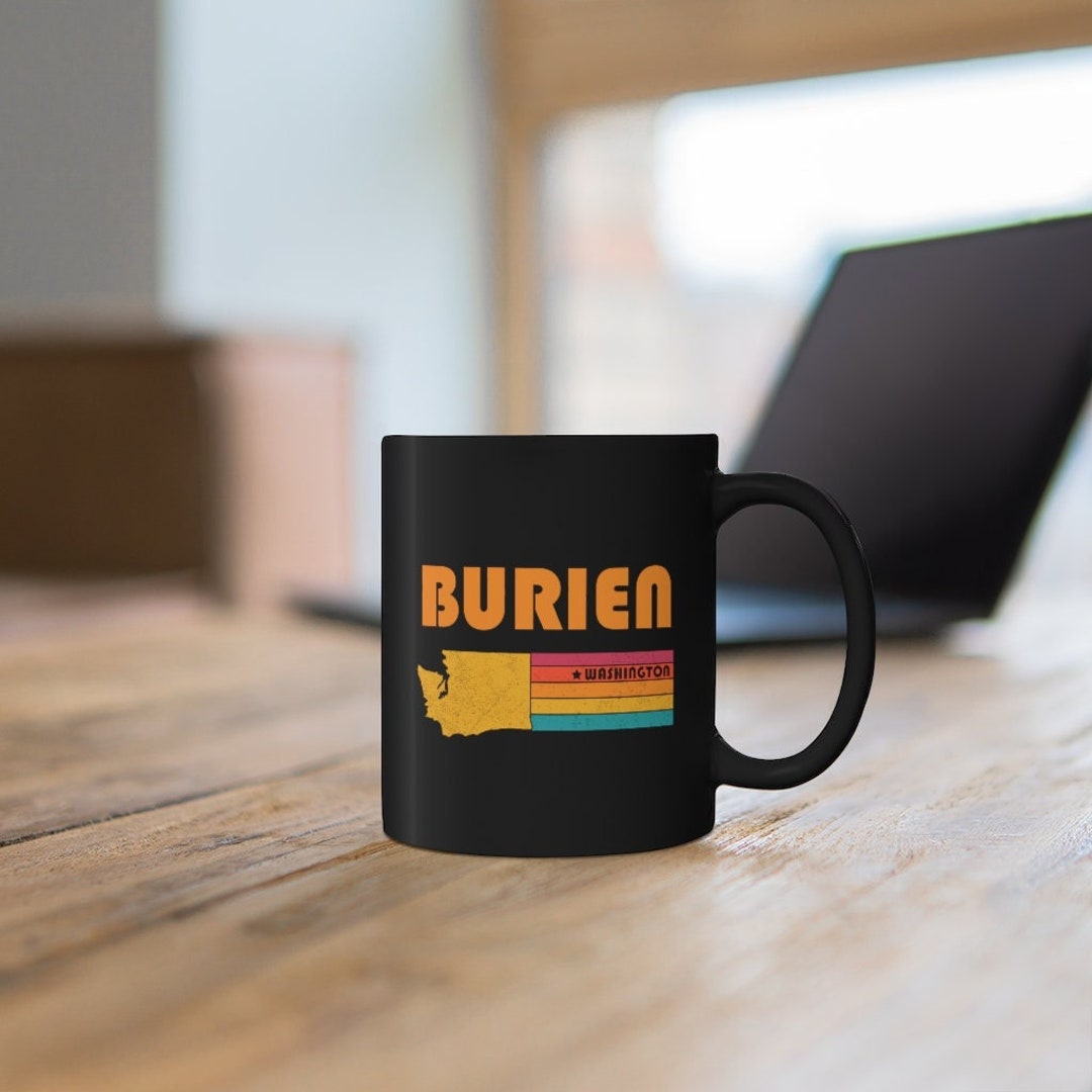 Burien Mug Washington Coffee Mug City Retro Gift Idea Tourist Cup ...