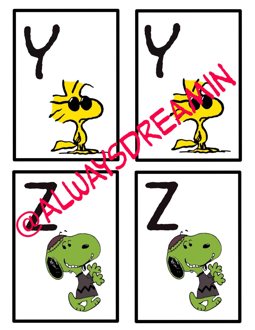 Snoopy Memory Match Game - Etsy