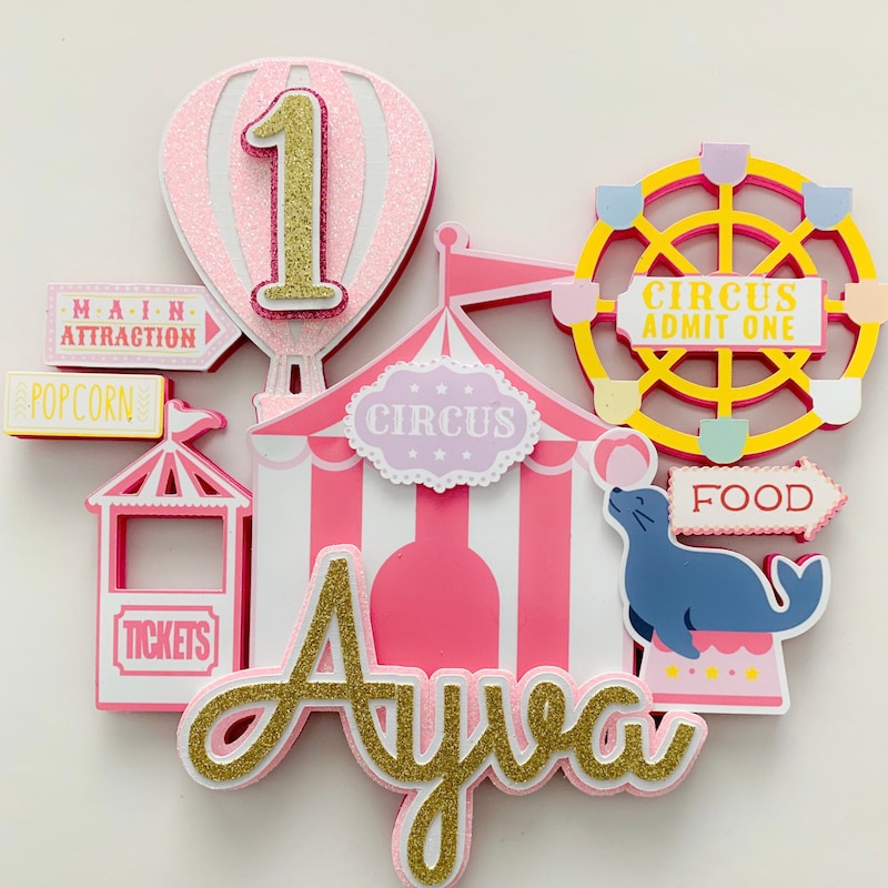 Circus Cake Toppers - Etsy