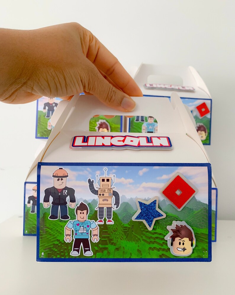 Robloxx Themed Gable Boxes Robloxx Party Bags Custom Gift - Etsy