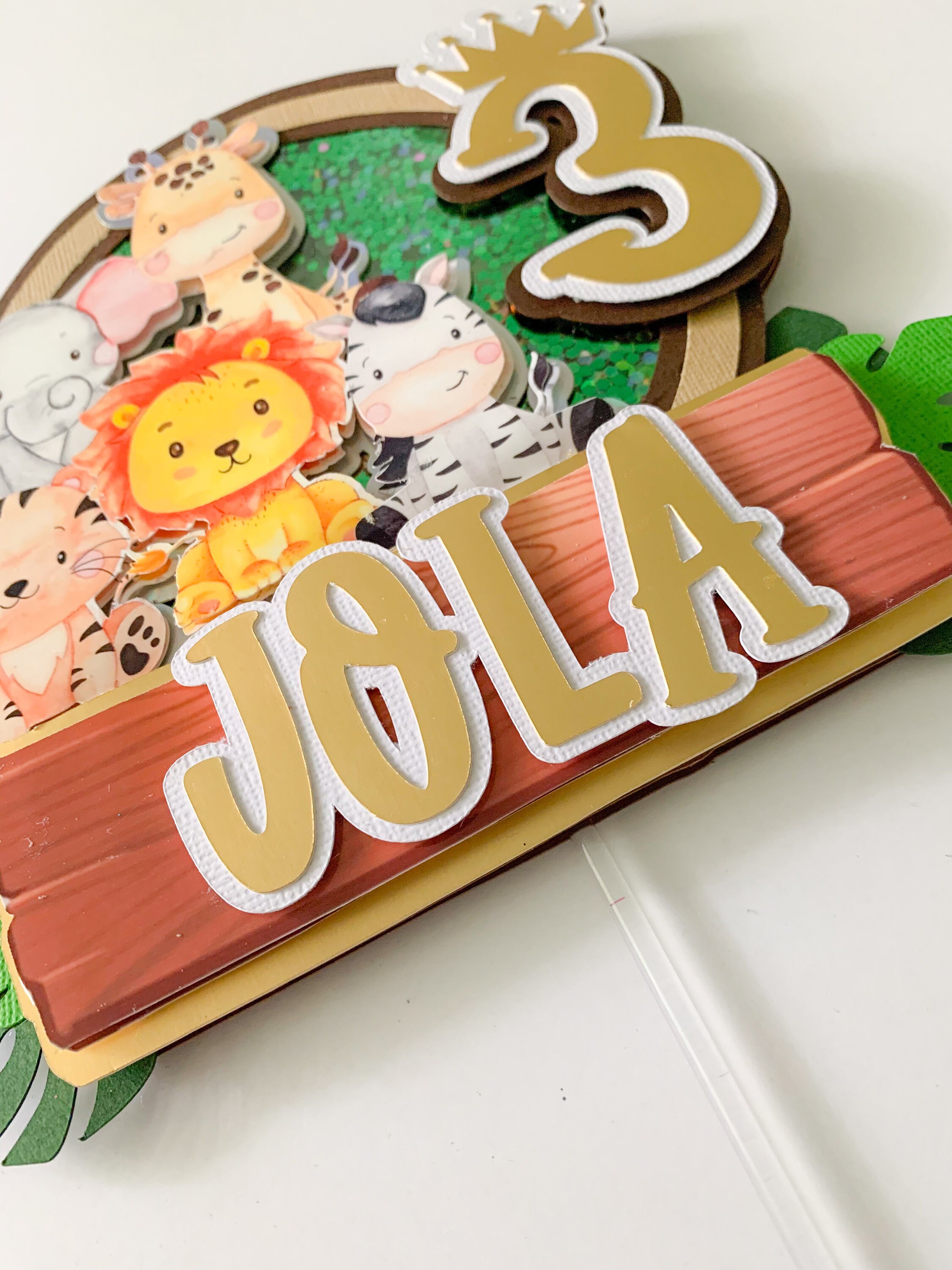 Safari Jungle Birthday Cake Topper Safari Theme Topper - Etsy