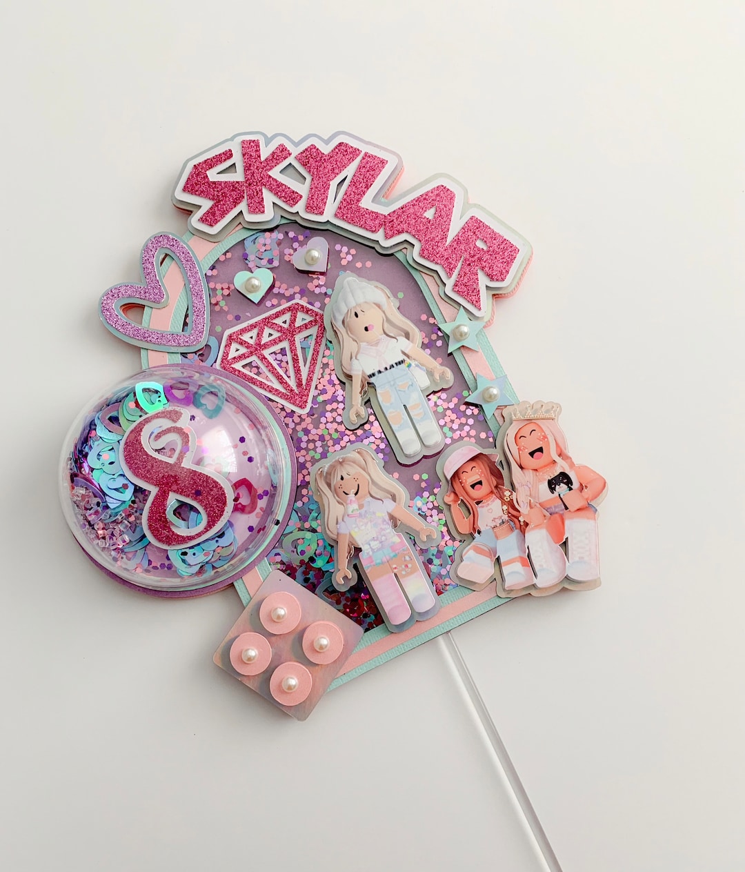 Roblox GFX Aesthetic, Roblox Cake Topper Girls, Roblox Girls Party ...