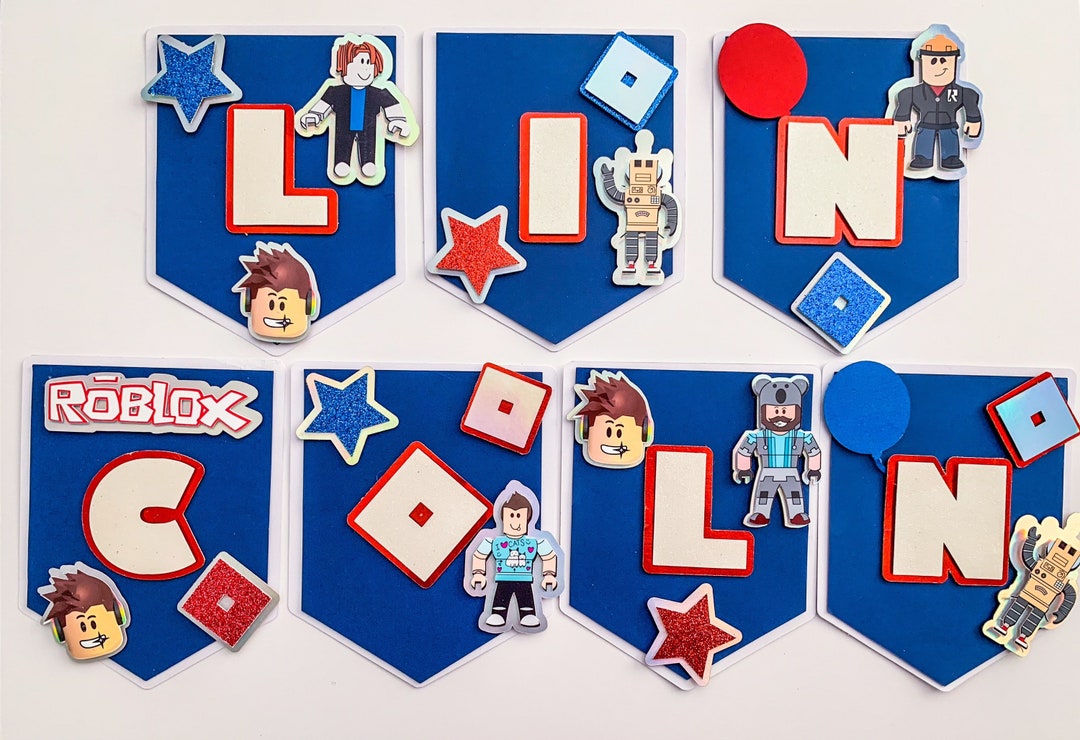 Roblox Birthday Banner, Custom Birthday Banner, Personalized Roblox Boy ...