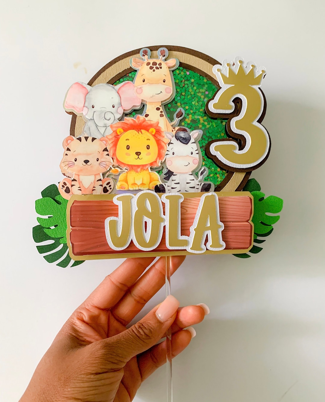 Safari Jungle Birthday Cake Topper, Safari Theme Topper, Jungle ...