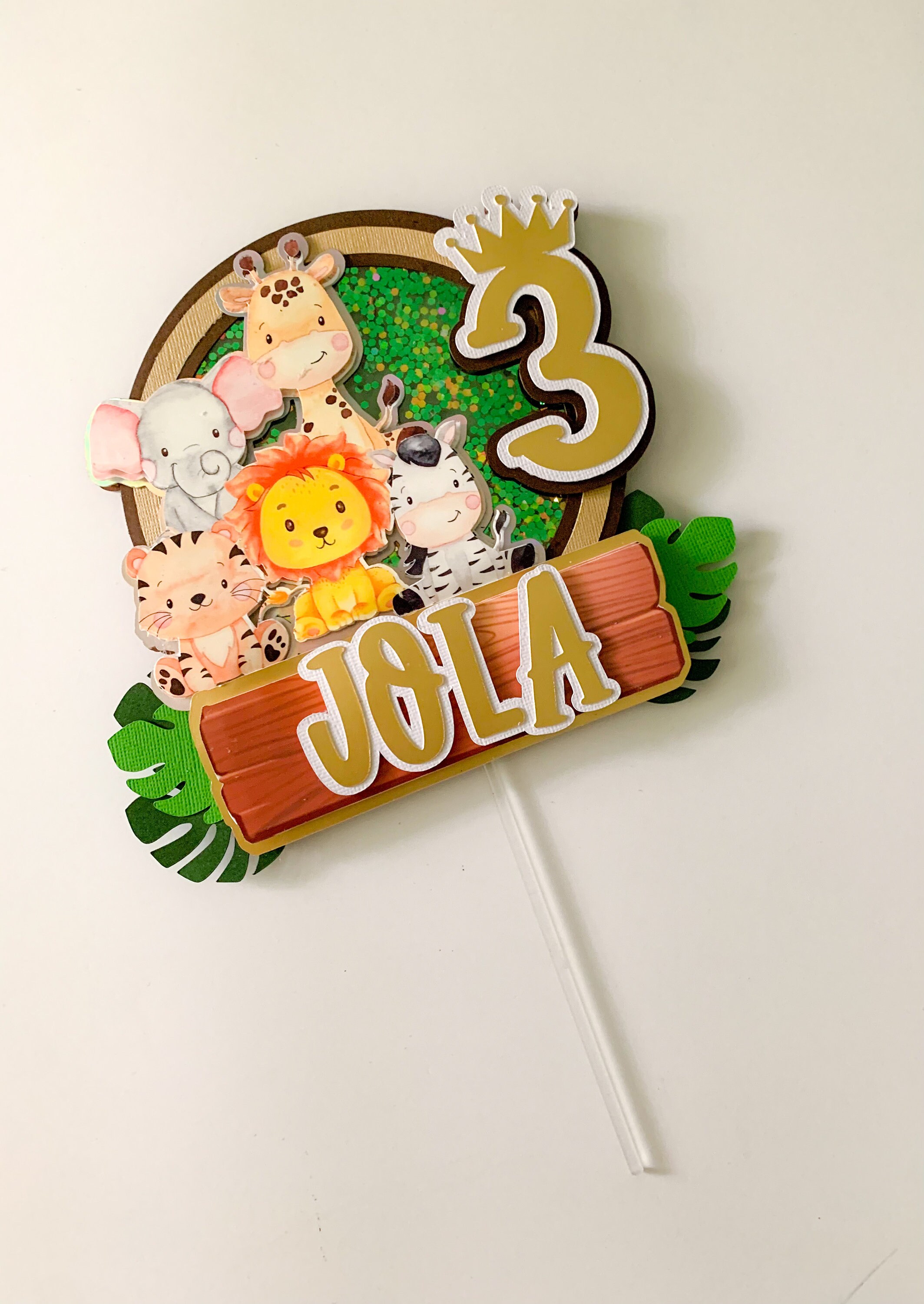 Safari Jungle Birthday Cake Topper Safari Theme Topper - Etsy