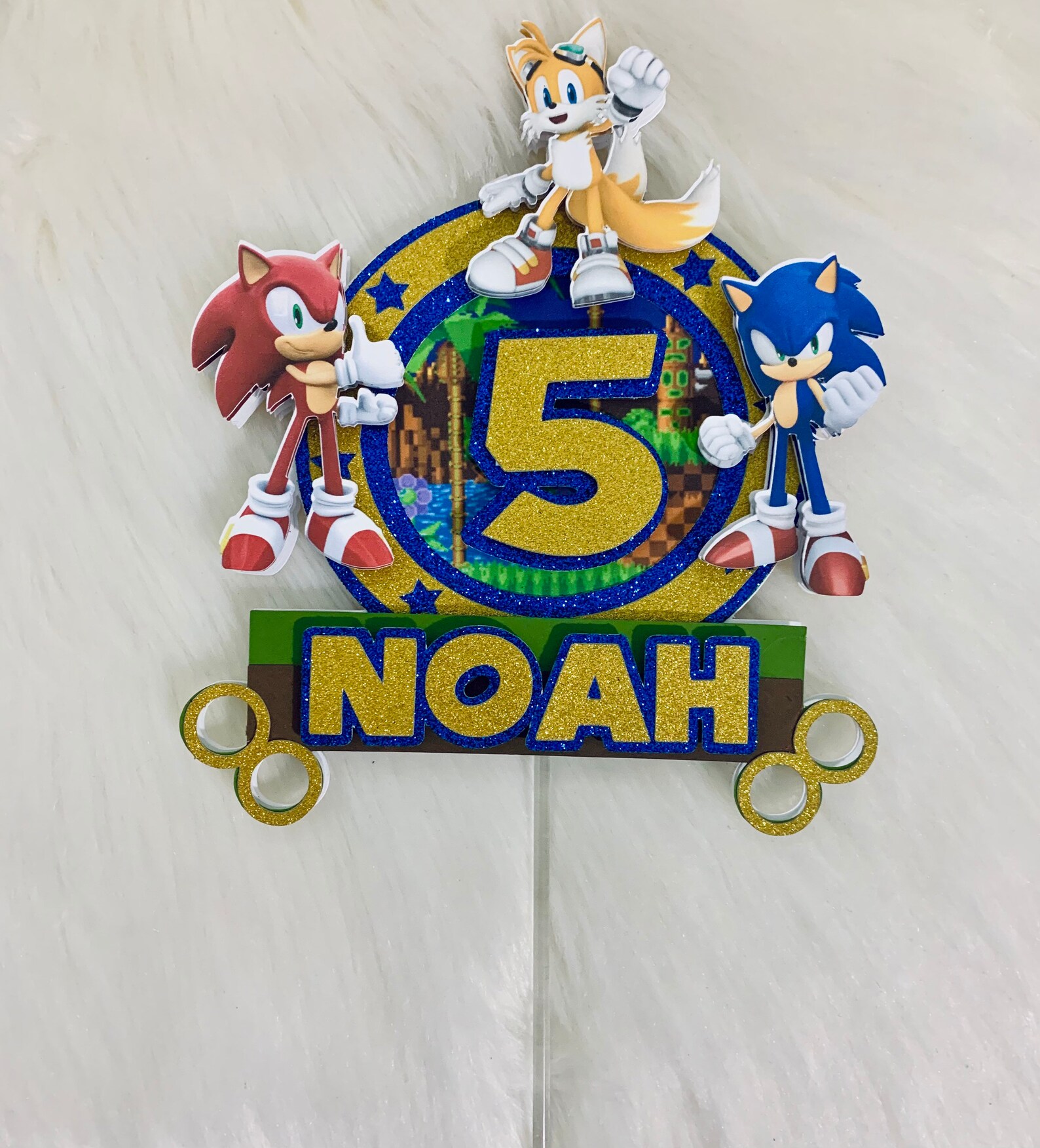 Sonic the Hedgehog Topper Sonic Topper Personalized 3D Cake | Etsy