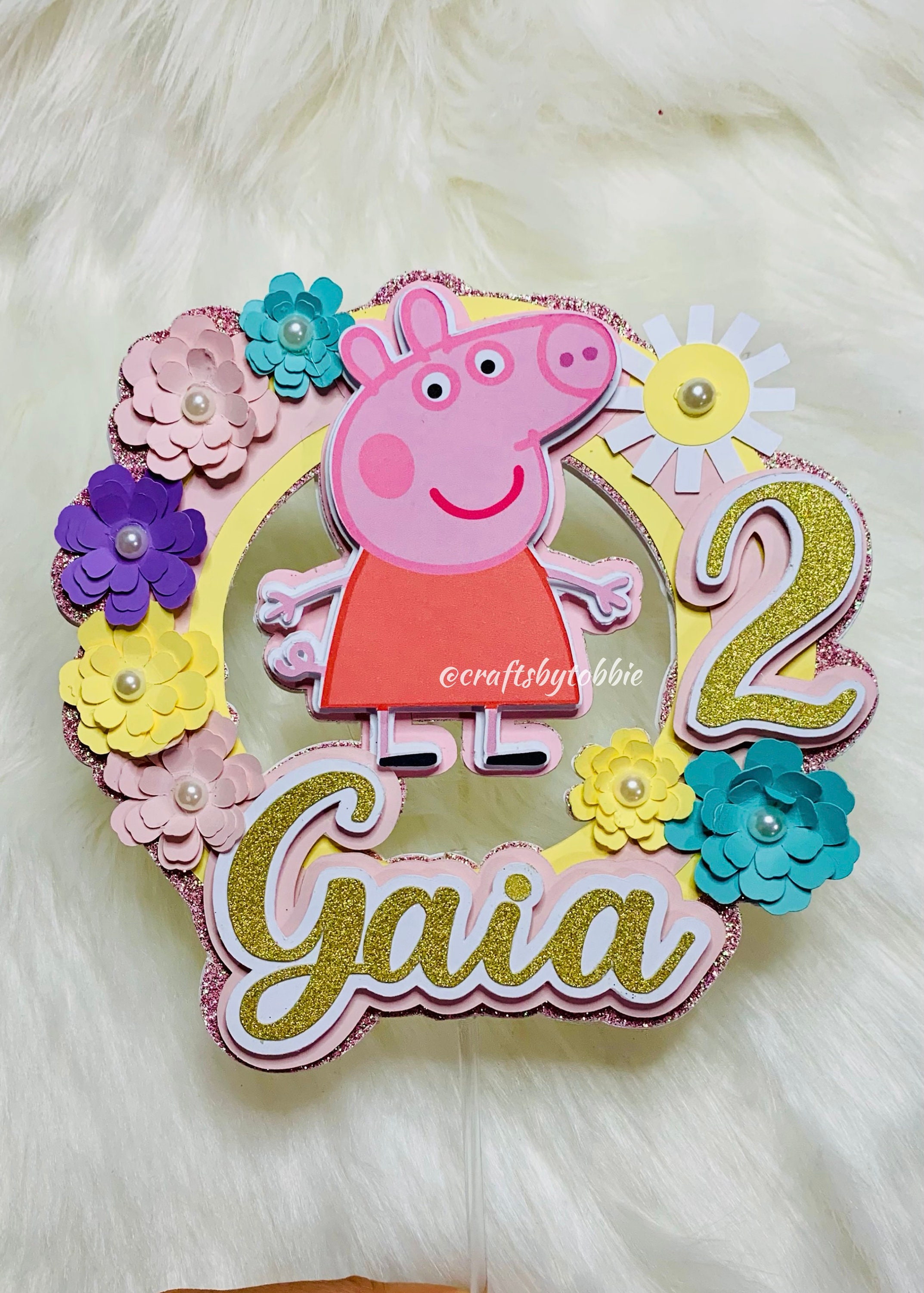 Peppa Pig Cake Topper Peppa Pig Girl Birthday Decor Princess | Etsy Canada